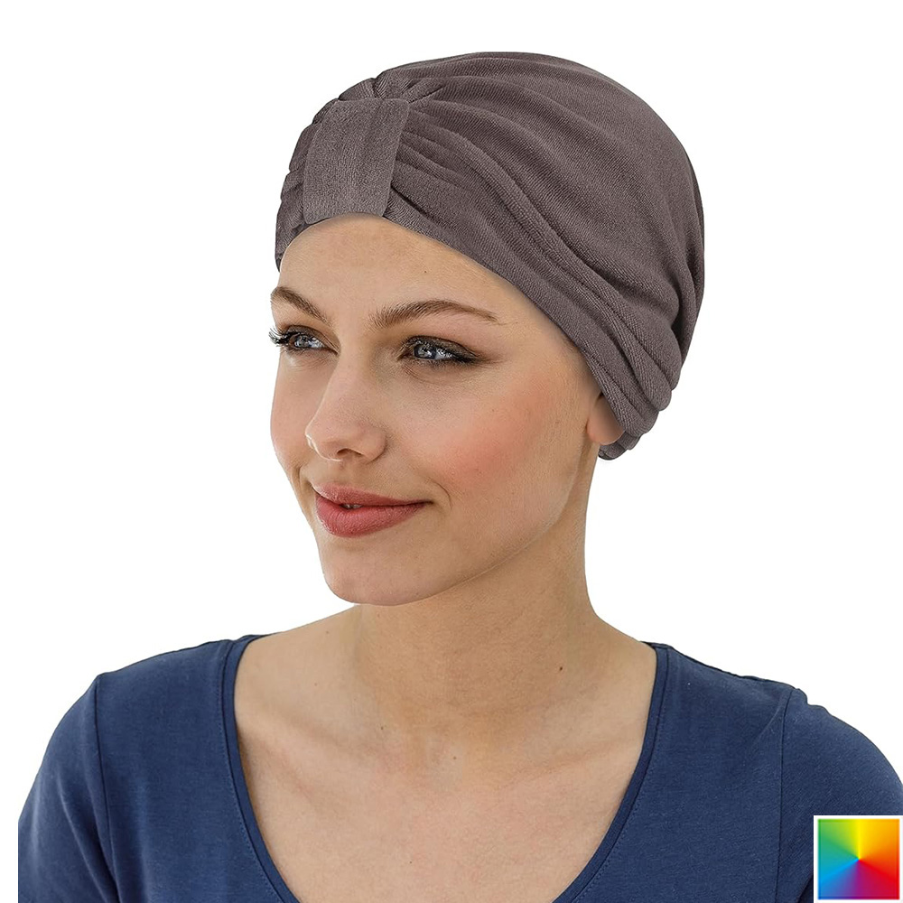 Bonnet Turban Eponge Taupe